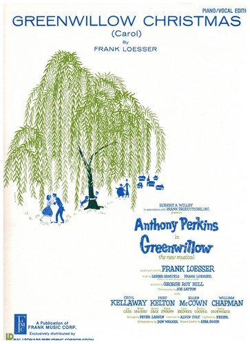 LOESSER GREENWILLOW CHRISTMAS CAROL SHEET MUSIC PIANO/VOCAL 1960 ...
