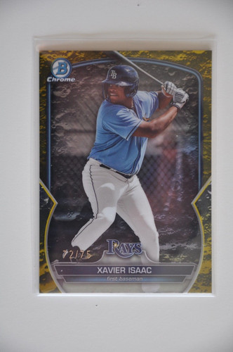 2023 Bowman Draft Xavier Isaac Yellow Lunar Crater Refractor 72/75 ...