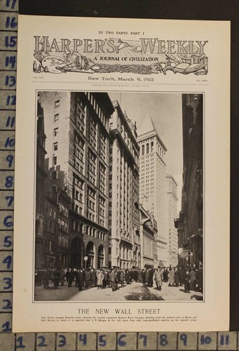 1912 HISTORIC FINANCIAL WALL STREET MONEY BANKER STOCK MARKET PHOTO ...