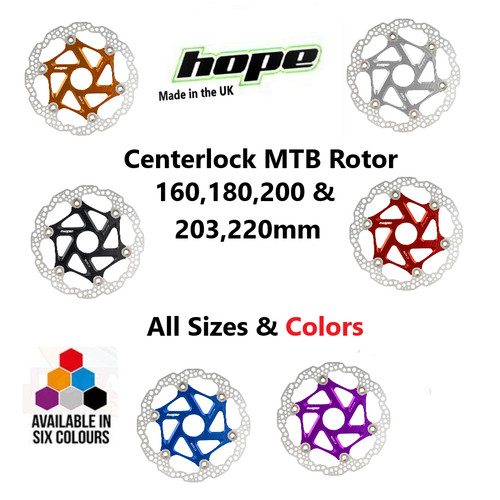 Hope Centerlock MTB Floating Disc Rotor All Colors & Sizes (Brand New ...