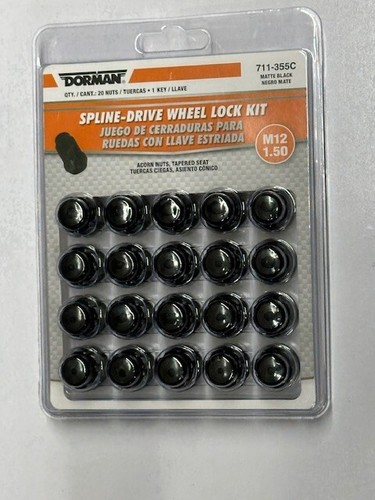 Dorman 711-355C Matte Black Spline Drive Wheel Lock Kit M12-1.50 New | eBay