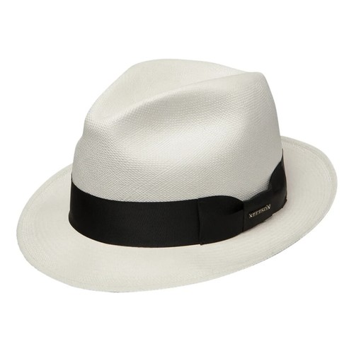 Stetson Shantung Straw Haberdash Hat in Bleach, Sz M | eBay