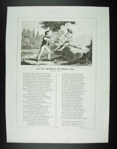 The Lumberjack And Mercury M.Le C. D.B.Fables Jean of Fountain 1834 ...