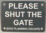 Beware of Dog Keep Gate Closed Sign Plaque Close Shut Outdoor Rated ...