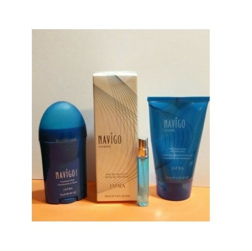 JAFRA NAVIGO HOMME SET MEN Eau De Toilette 3.3 fl.oz AFTERSHAVE ...