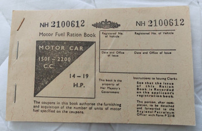 Motor Fuel Ration Book for sale | eBay