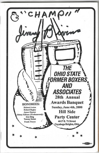 Jimmy Bivins Signed Awards Banquet Program + Sketch Boxing Autographed ...
