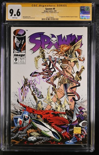 Spawn #9 CGC SS 9.6 signed Neil Gaiman 1st Angela NM+ | eBay