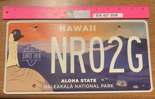 Hawaii Haleakala Natl. Park License Plate. Sale Helps The USO | eBay