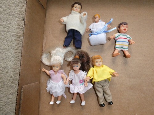 Lot of 6 Vintage Schildkrot Huckel Dollhouse Bendable Boy and Girl ...