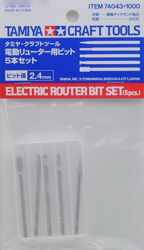 NEW TAMIYA 74043 Craft Tools Electric Router Bit Set (5 pcs) #w6603 wx ...