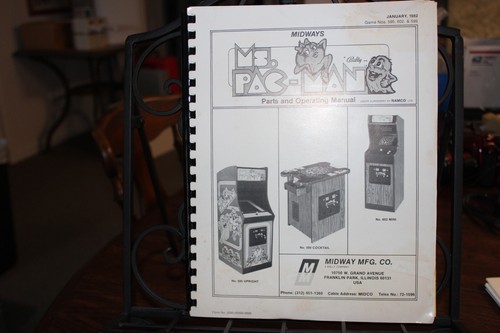 MS PacMan Arcade Game Part & Operators Manual - Used | eBay