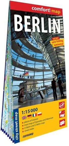 Comfort map mapa Berlin city street map 1 15 000 lam / ExpressMap | eBay