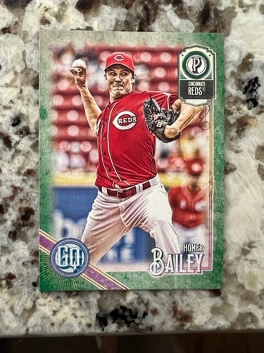 2018 TOPPS GYPSY QUEEN GREEN PARALLEL CARD CINCINNATI REDS HOMER BAILEY ...