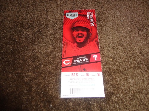 CINCINNATI REDS 2017 TICKET STUB 4/6/17 VS PHILLIES~A. Knapp & Turner ...