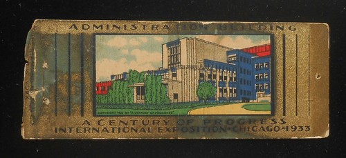 1933 Full Length Admin Building Century of Progress Expo Chicago IL ...