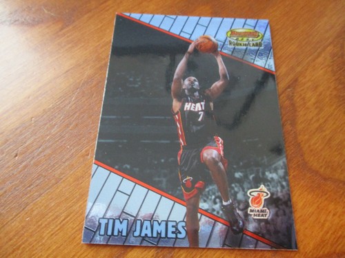 tim james (miami heat - forward) 1999/00 bowmans best ROOKIE card #124 ...