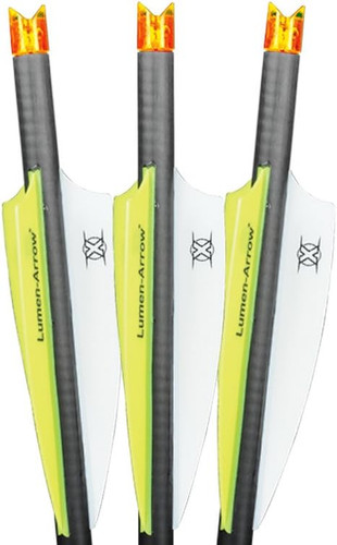 Lumen-Arrow 22-Inch Carbon Bolts with Crescent Bolt End (3-Pack),Orange ...