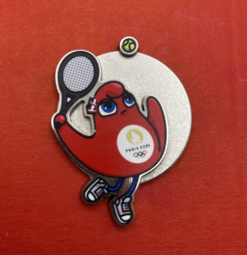 2024 Paris Olympics Pin Badge - Phryges Mascot Sports Pose - Tennis | eBay