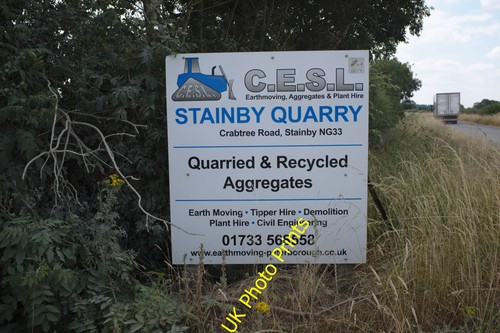 Photo A2 Quarry Sign Skillington Sign for C.E.S.L, Stainby Quarry c2018 ...
