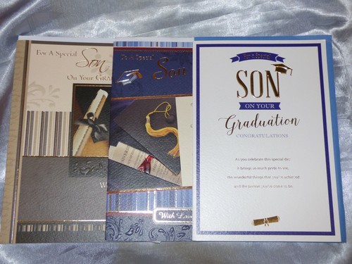 SON GRADUATION CARD SON DESIGN ME TO YOU CONGRATULATIONS DEGREE MASTERS ...
