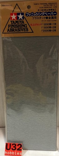 Tamiya 87024 Paper Of Sandpaper Fine Set 1 Sheets P1200-2HOJA P1500-2 ...