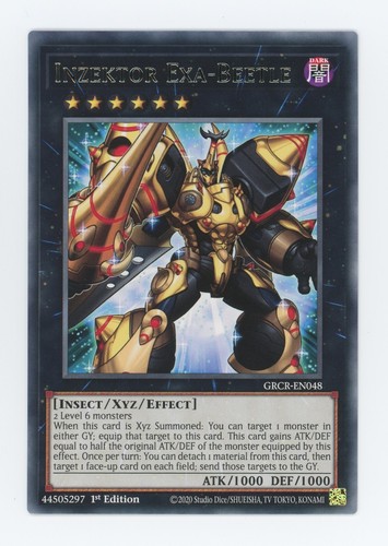 Yugioh Inzektor Exa-Beetle GRCR-EN048 Rare 1st Edition NM x3 Play Set ...