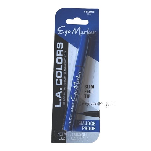 LA COLORS BLUE EYE MARKER SLIM FELT TIP SMUDGE PROOF CBLE915 LIQUID ...