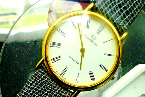 EverSwiss Evaco SA Suisse Quartz 5007 Men's Roman Numerals Watch for ...