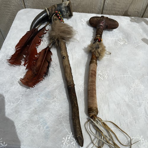 2 Native American Handcrafted Stone And Wood Tomahawk | eBay