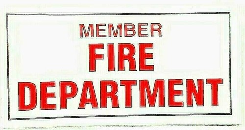 MEMBER - FIRE DEPARTMENT - Long Lasting Vinyl Firefighter Decal - 2" x ...