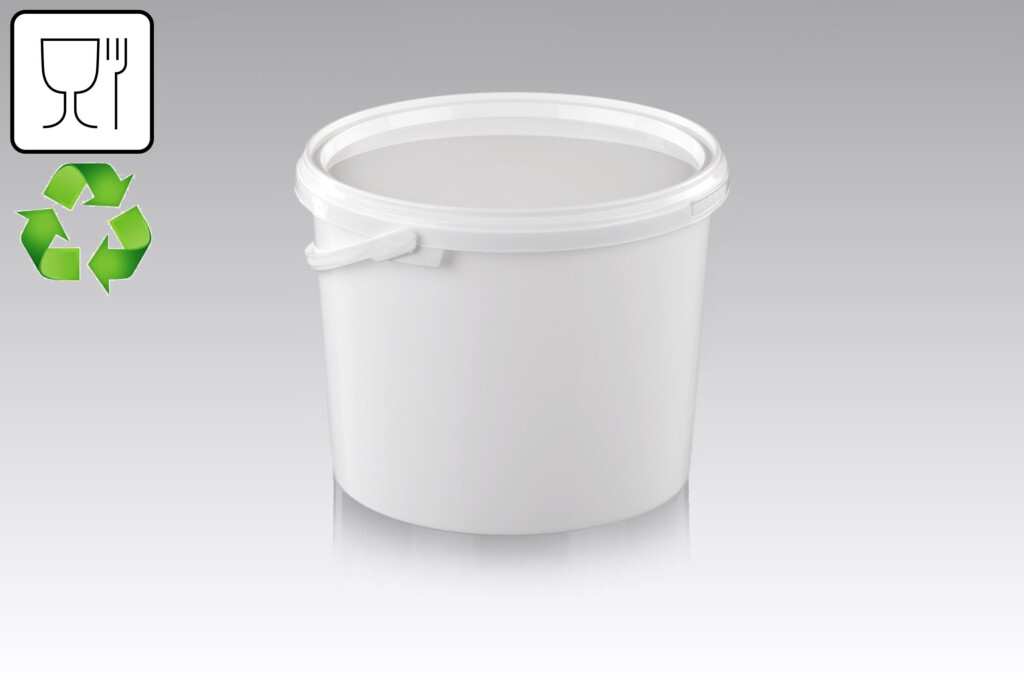 12 Stück 10 L Liter Eimer leer Leereimer weiß leere Kunststoffeimer mit ...