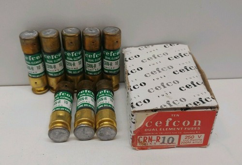 LOT OF (8) NEW OLD STOCK! CEFCON 10A 250V K5 FUSES CRN-R-10 | eBay