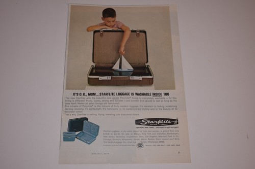 Vintage 1965 Starflite Molded Luggage Print Ad. | eBay