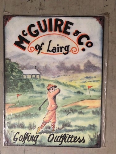 Advertising metal McGuire & co of lairg golfing outfitters 10"x7" | eBay