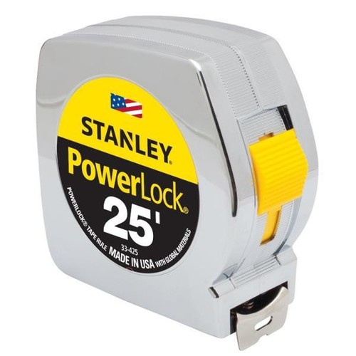 NEW STANLEY 33-425 1" X 25' FOOT FATMAX POWER RETURN TAPE MEASURE RULER ...
