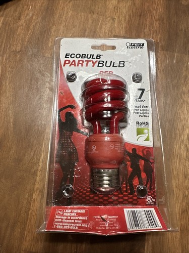 NEW ~ Ecobulb Party Bulb - Red CFL Bulb, Standard Base 13 W (60 W ...