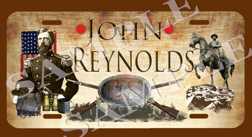 John Reynolds Gettysburg Monument Civil War Themed vehicle license ...