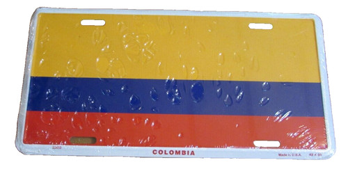 COLOMBIA Flag License Plate 6"x12" Metal Made in USA | eBay