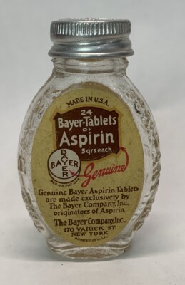 Bayer Aspirin Bottle In Collectible Medicine Bottles 1900-Now for sale ...