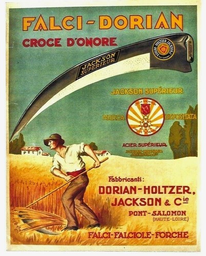 Original vintage poster FALCI-DORIAN ITALIAN SCYTHE c.1930 | eBay