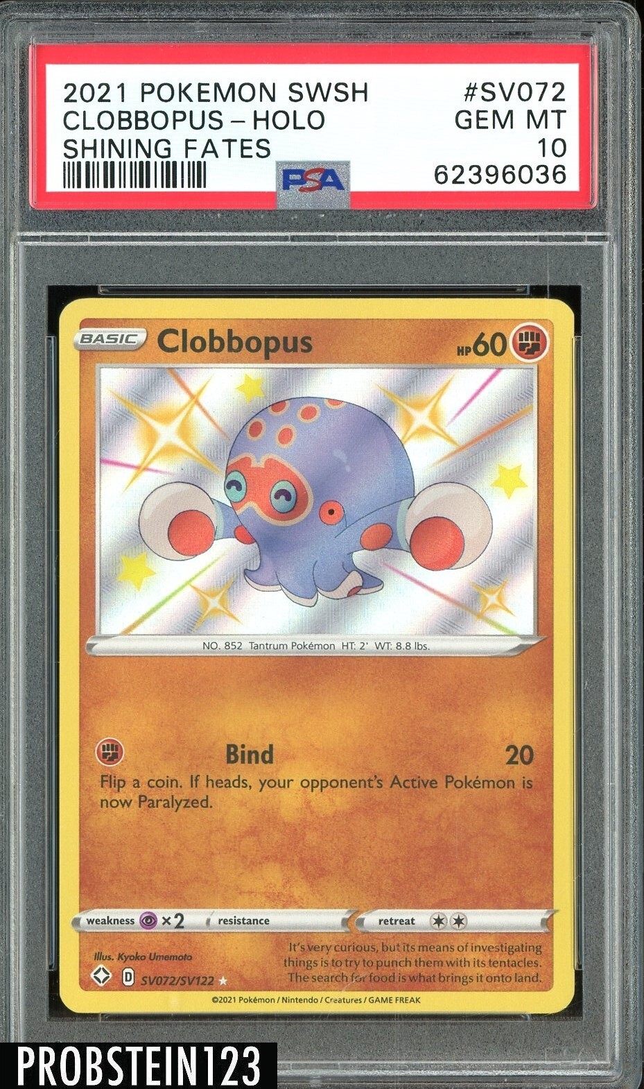 Clobbopus 2021 Shining Fates #SV072 Shiny Rare Price Guide - Sports ...