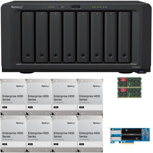 Synology DS1823xs+ 8-Bay NAS 32GB RAM 10GbE 64TB (8x8TB) of Drives | eBay
