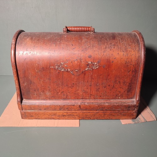 Singer Hand Crank Sewing Machine Very Old Model Working With Wooden ...