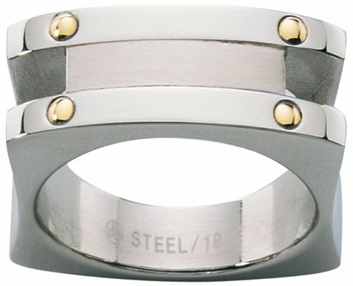 Dolan Bullock Venice Stainless Stl 18k gold ring nrg0104700b msrp $250 ...