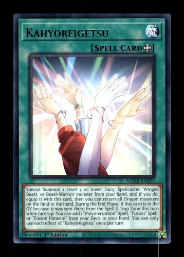 YuGiOh Maze of Memories Kahyoreigetsu MAZE-EN025 R NM/MT | eBay