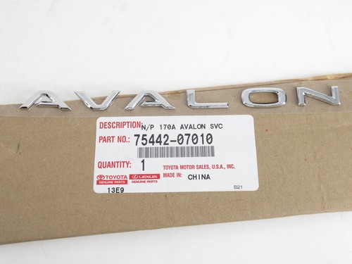 Genuine OEM Toyota 75442-07010 "AVALON" Rear Emblem Logo Nameplate 13 ...