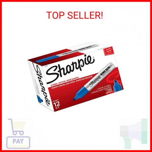 SHARPIE 15003 King Size Permanent Marker, Blue, 12-Pack | eBay