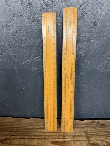 Vintage Wooden Engineer Ruler Scale Rule Brough Engineer & Surveyor ...