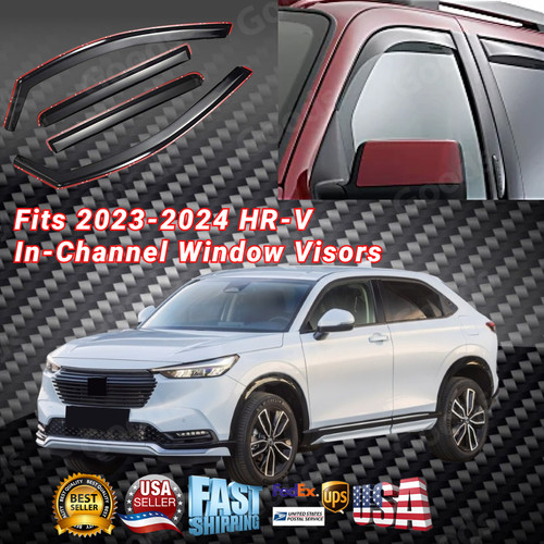 For Honda HR-V HRV 23-24 In-Channel Window Visors Deflector Rain Guard ...